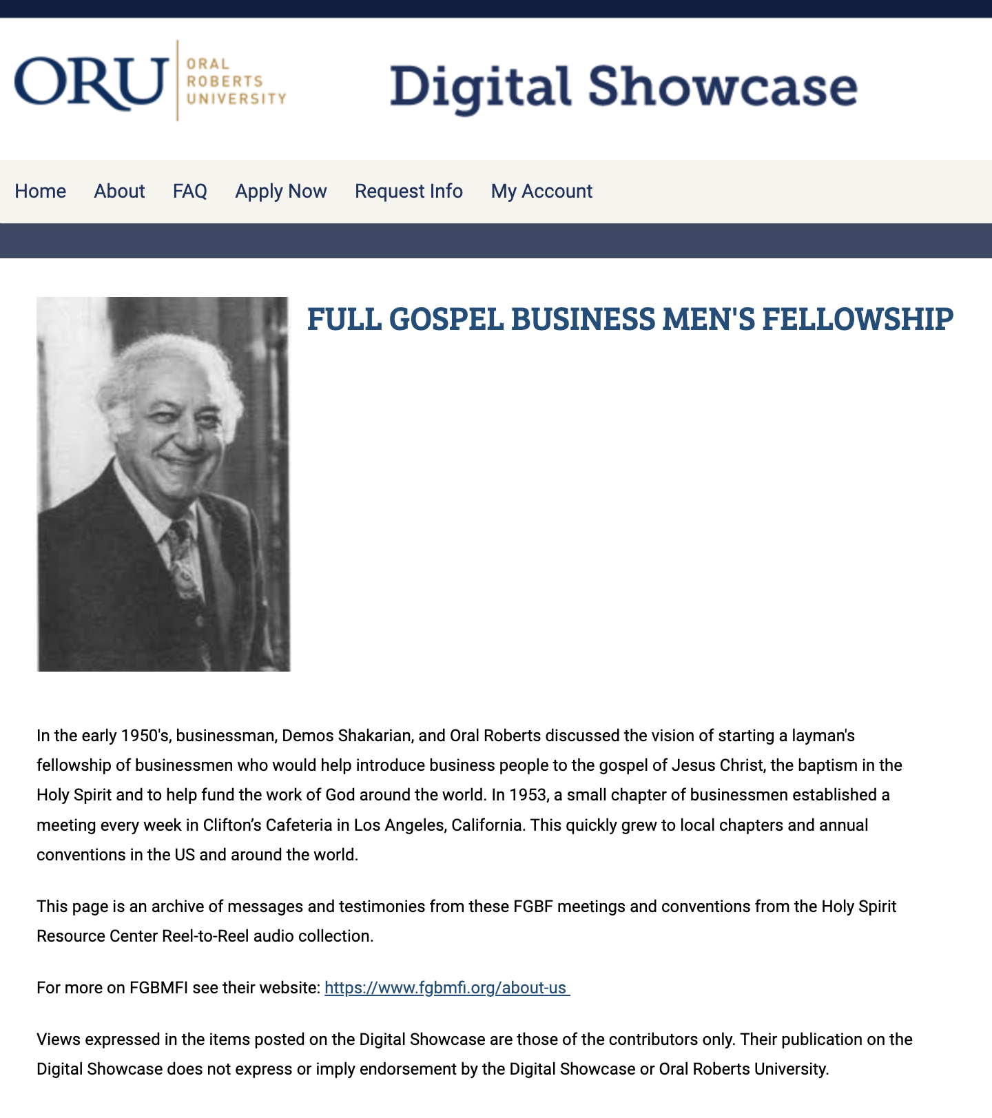 FGBMFI Our Founder | Full Gospel Business Men's Fellowship ...